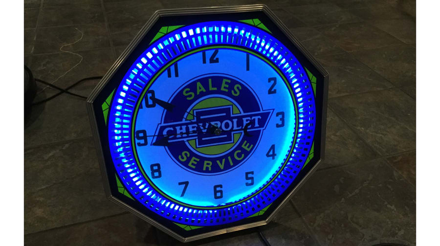 Chevrolet Sales Service Neon Clock at Kissimmee 2017 asB70 - Mecum Auctions