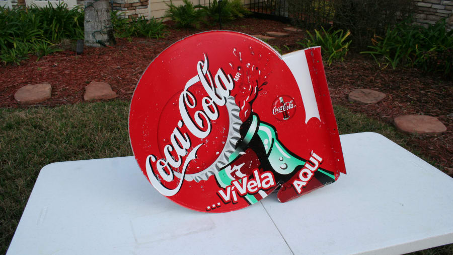 Coca Cola Flange Sign 20x19 at Kissimmee 2017 as E14 - Mecum Auctions