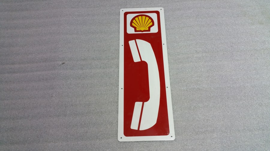Shell Gas Station Telephone Sign SS Aluminum 8x24 at Kissimmee 2017 as ...