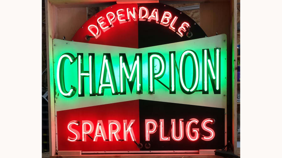 Dependable Champion Spark Plugs Neon Sign SSTN 48x42 at Kissimmee 2017 ...