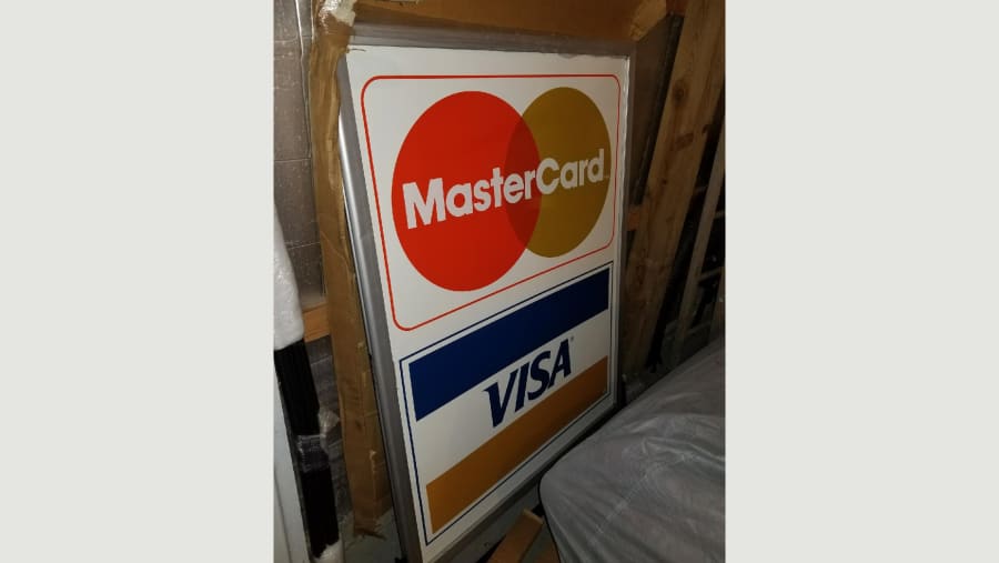 Master Card Credit Card Sign NOS 36x60.5 at Kissimmee 2018 as M96 ...