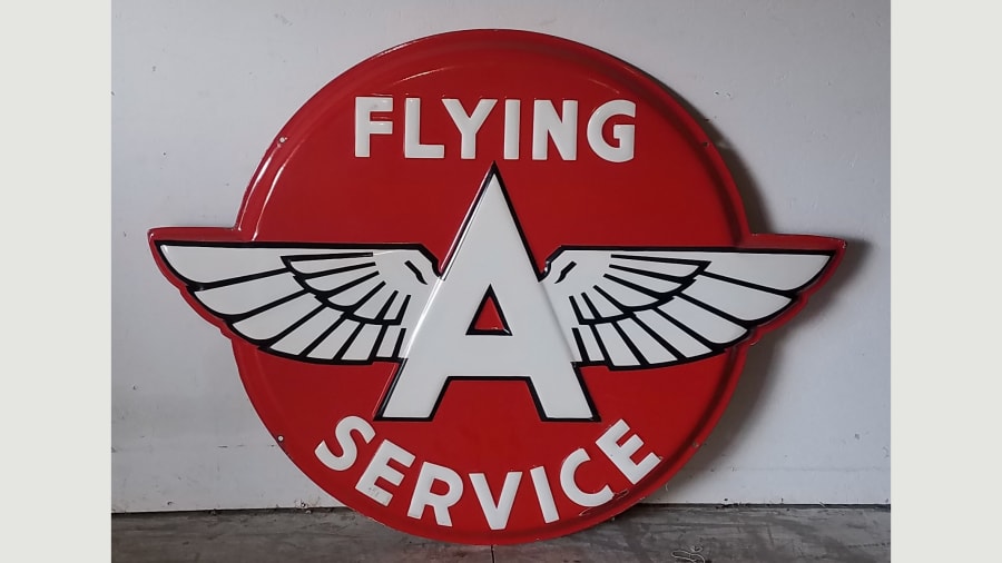 Flying A Service Sign SSPE 55x42 at Kissimmee 2018 as M137 - Mecum Auctions
