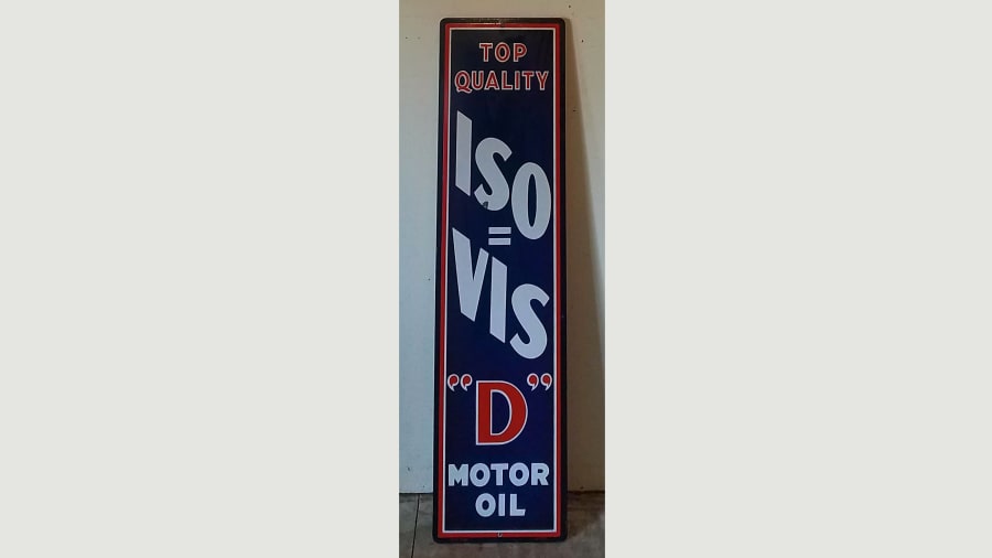 ISO-VIS Motor Oil Sign SSP 16x60 at Kissimmee 2018 as M151 - Mecum Auctions