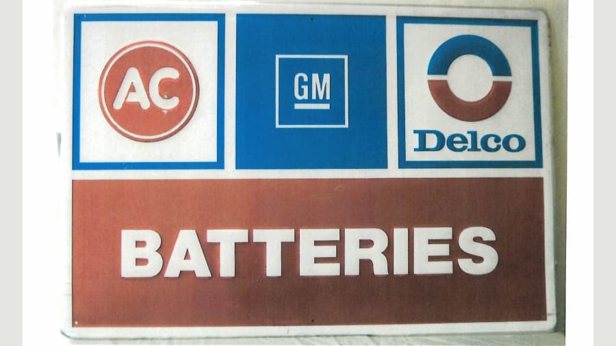 GM AC Delco Batteries Embossed Sign 36x24 at Kissimmee 2018 as M426 ...