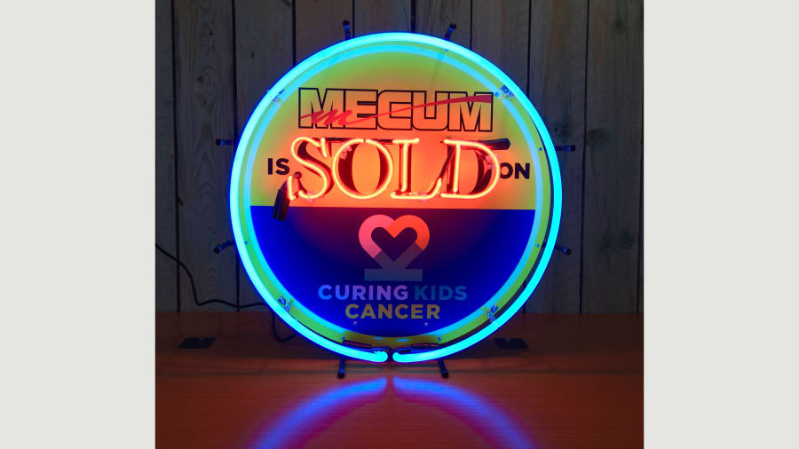 Mecum Sold Neon Sign Curing Kids Cancer for Sale at Auction - Mecum ...