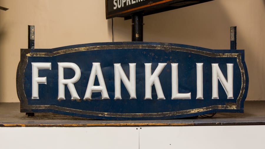 Franklin Sign Double Sided Milk Glass 66x24 at Kissimmee 2018 as Z8 ...
