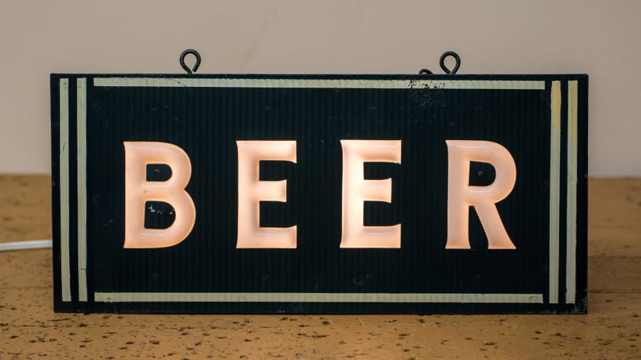 Beer Sign Single Sided Oplex 24x12 at Kissimmee 2018 as Z5 - Mecum Auctions