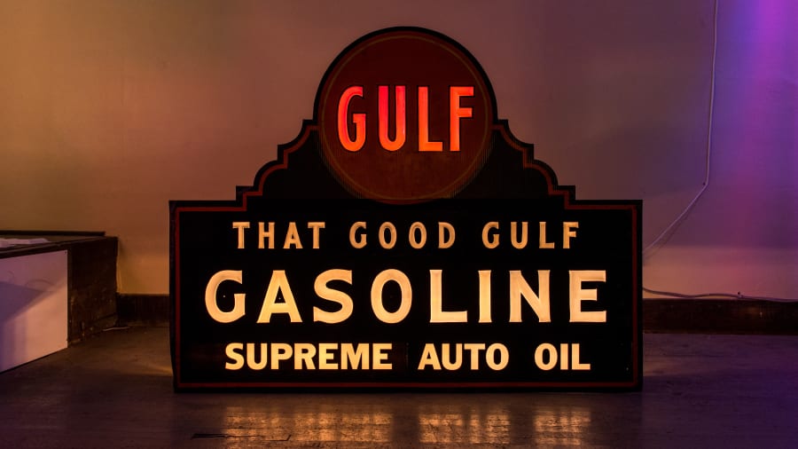 Gulf Gasoline Lighted Sign 73x57 for Sale at Auction - Mecum Auctions