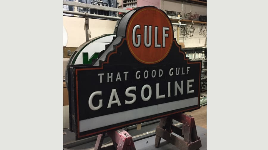 Gulf Gasoline Lighted Sign 73x57 at Kissimmee 2018 as Z10.2 - Mecum ...