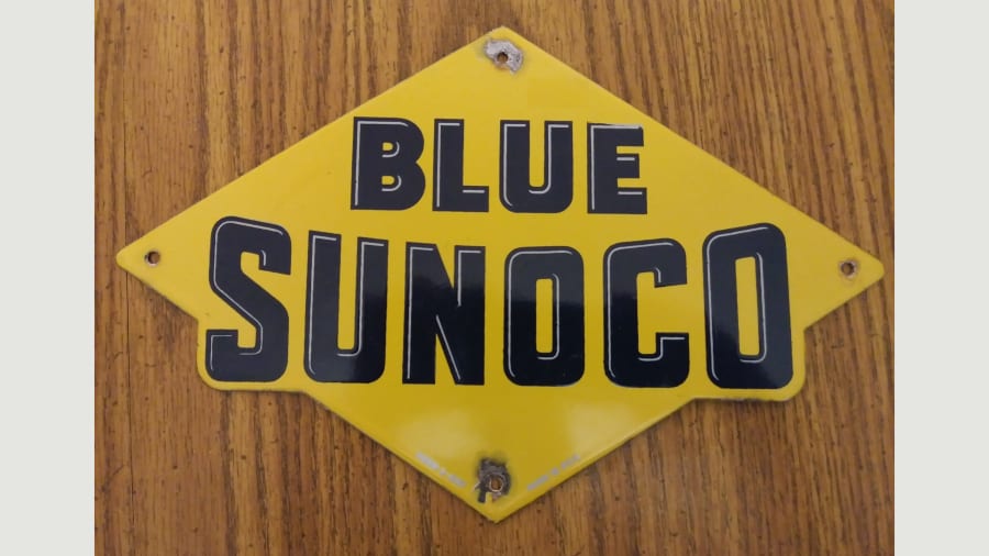 1950's Blue SUNOCO Sign SSP 12x8 for Sale at Auction - Mecum Auctions