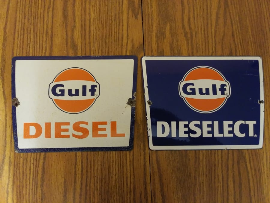 Gulf Diesel And Gulf Diesel Select Pump Plates Lot Of 2 at Kissimmee ...