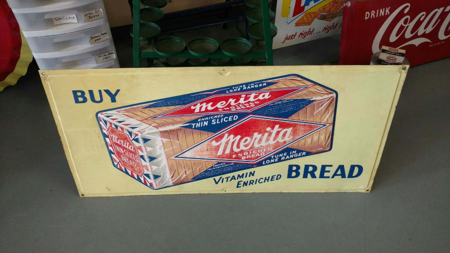 1955 Merita Bread Sign 21x44 for Sale at Auction - Mecum Auctions