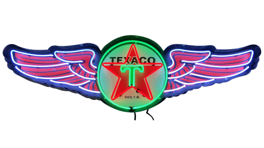 Texaco Neon Sign, Reproduction 60-in at Kissimmee 2020 as M11 - Mecum ...
