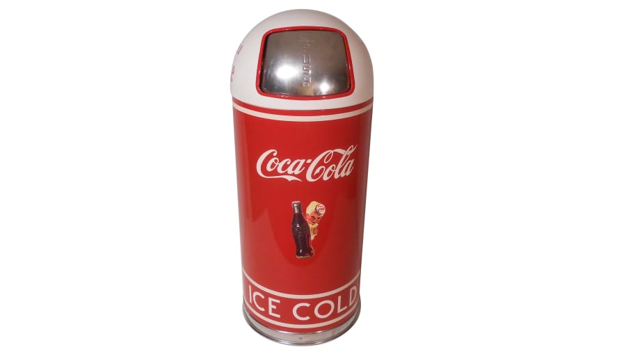 Coca-Cola Bullet Nose Trash Can at Kissimmee 2020 as M134 - Mecum Auctions