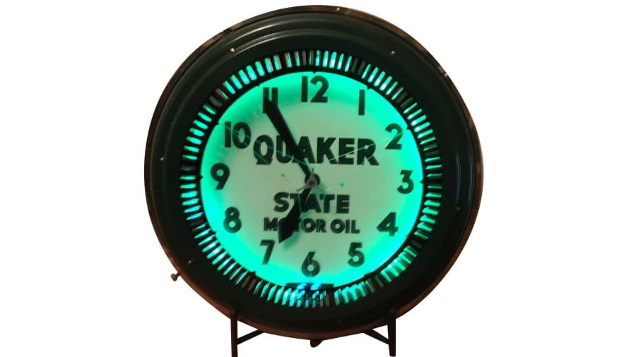 1953 Quaker State Spinner Clock 21x6 for Sale at Auction - Mecum Auctions