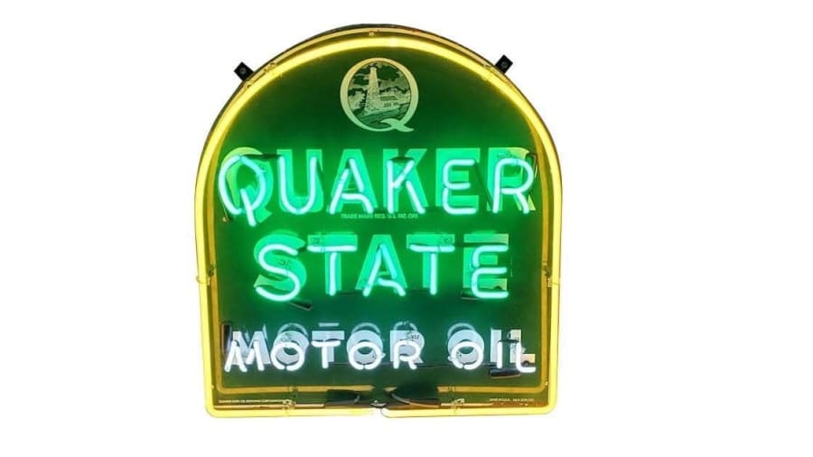 Quaker State Tin Neon 26x29 at Kissimmee 2020 as H217 - Mecum Auctions