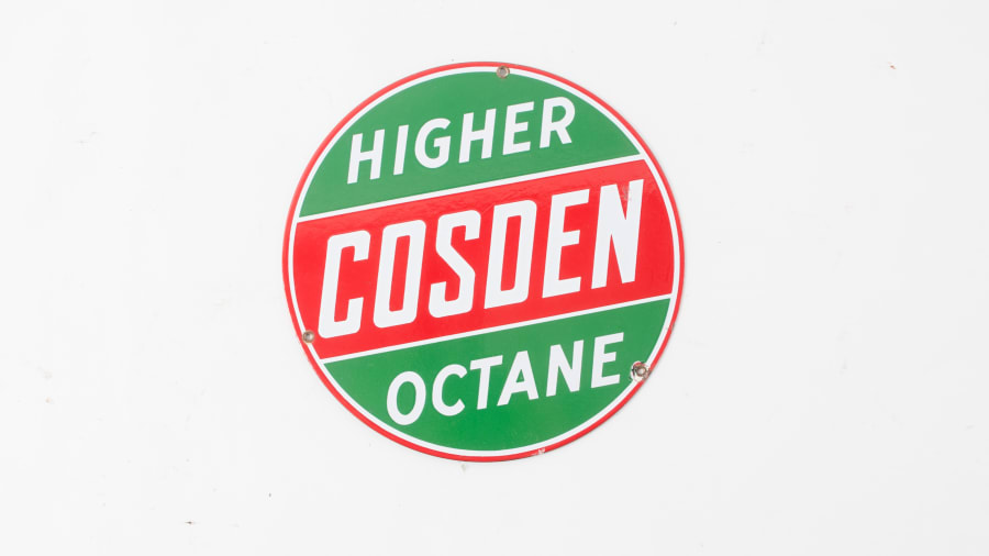 Cosden Higher Octane Porcelain Pump Plate, Original 10-in at Kissimmee ...
