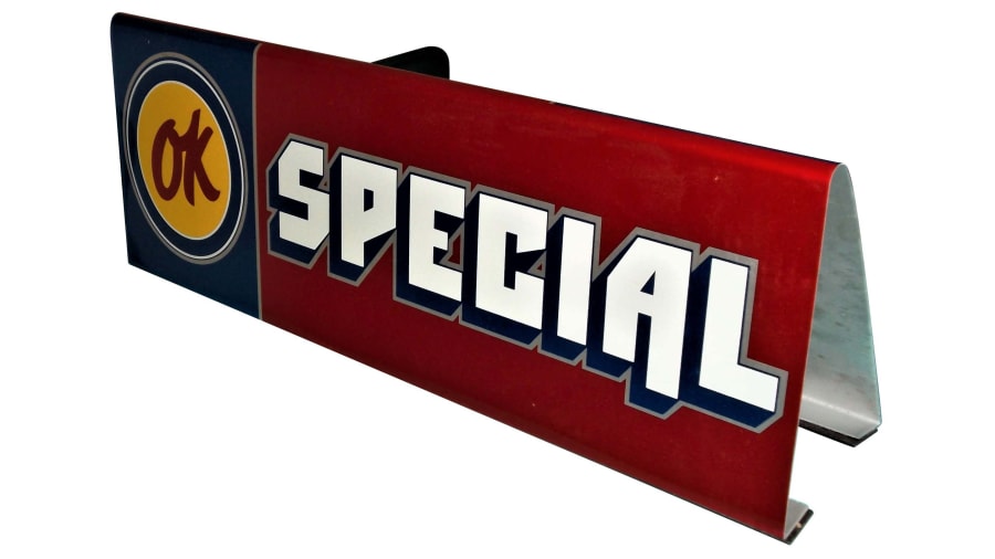 OK Special Cars Double-Sided Tin Magnet Sign with Original Box 24x8x4 ...