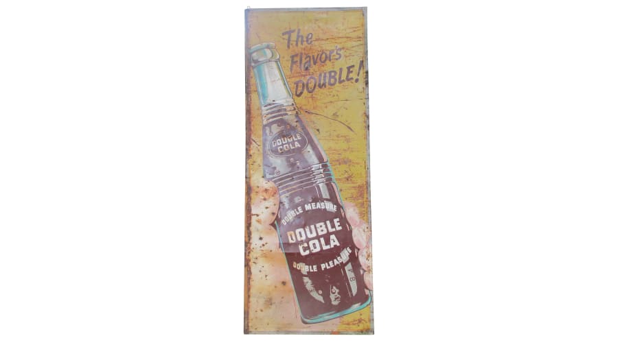 1960s Double Cola Single-Sided Tin 120x48 at Kissimmee 2020 as M146 ...