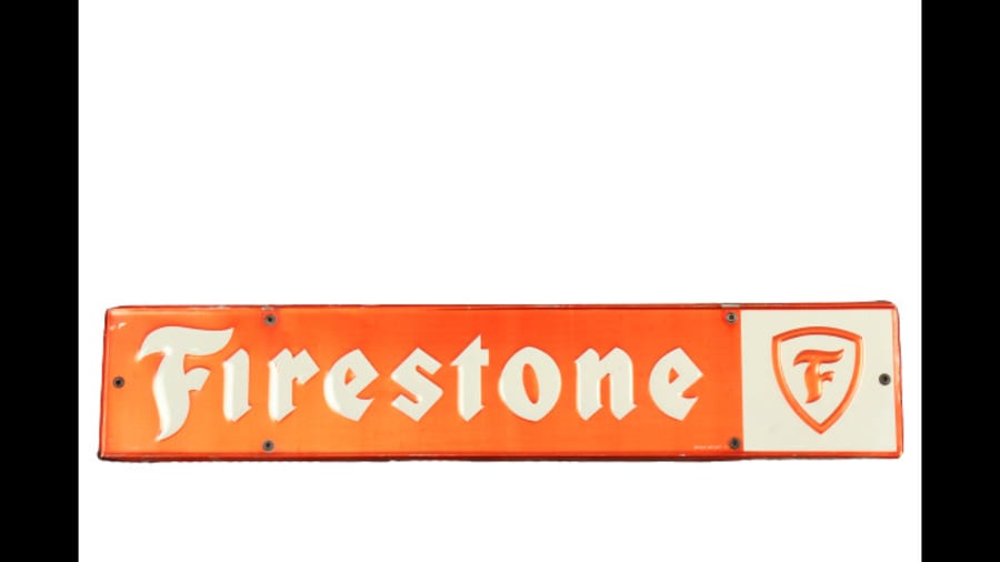 Firestone Double-Sided Metal Sign at Kissimmee 2021 as M211 - Mecum ...