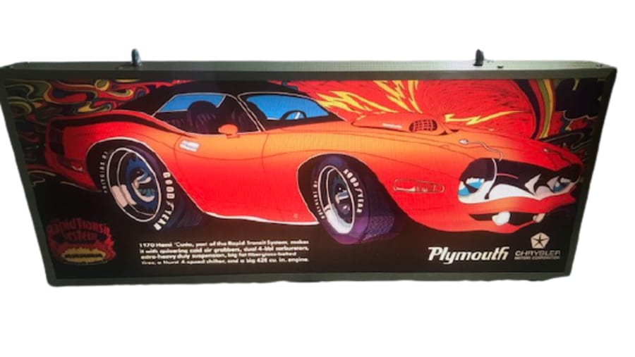 Plymouth Hemi Cuda Single-Sided Light-Up Sign for Sale at Auction ...