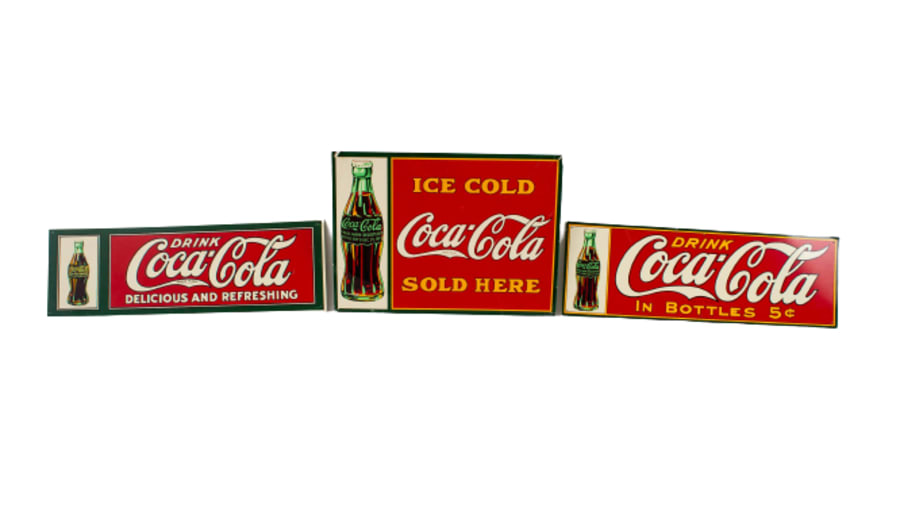 Coca-Cola Single-Sided Tin Sign at Kissimmee 2021 as M499 - Mecum Auctions