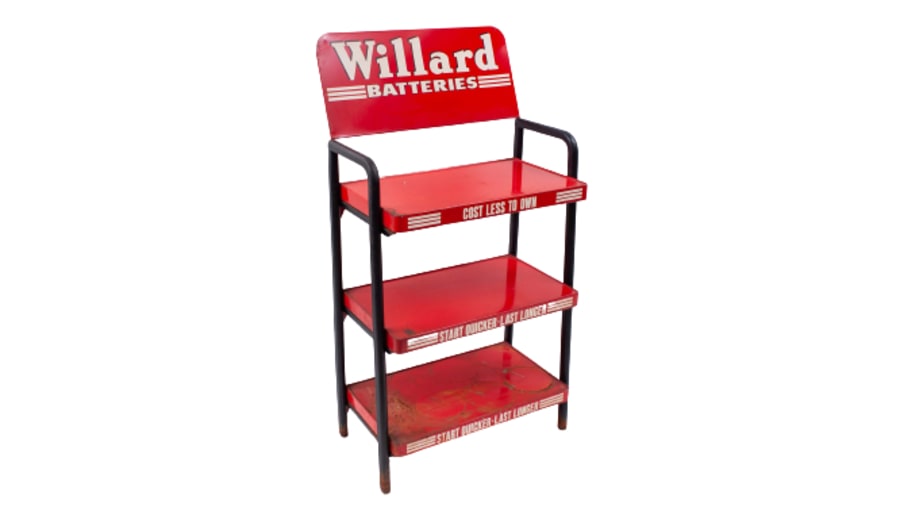 Willard Batteries Display Rack at Kissimmee 2021 as M520 - Mecum Auctions