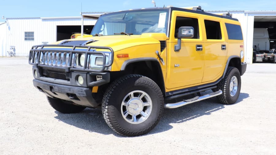 Yellow Hummer H2