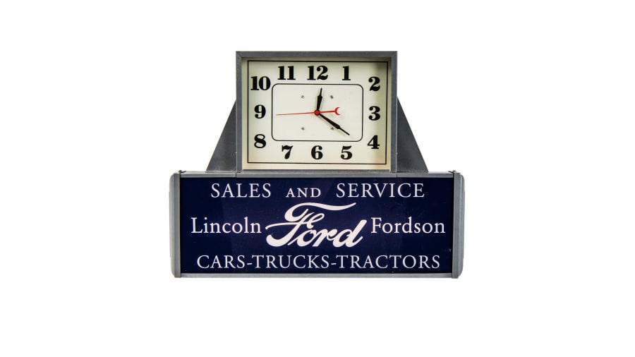 Ford Lincoln Fordson Single-Sided Light-Up Clock at Kissimmee 2022 as ...