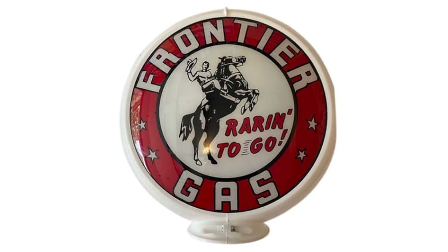 Frontier Gas Double-Sided Glass Globes In A Capcolit Body at Kissimmee ...