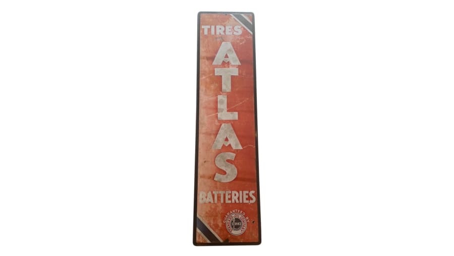 Atlas Tires And Batteries Single-Sided Tin Sign at Kissimmee 2022 as ...