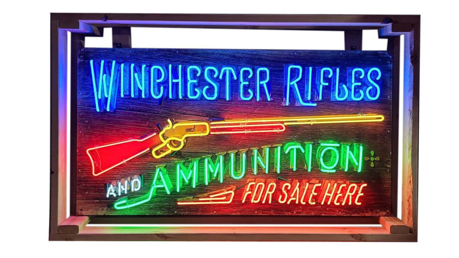 Custom Winchester Single-Sided Tin Neon Sign for Sale at Auction ...