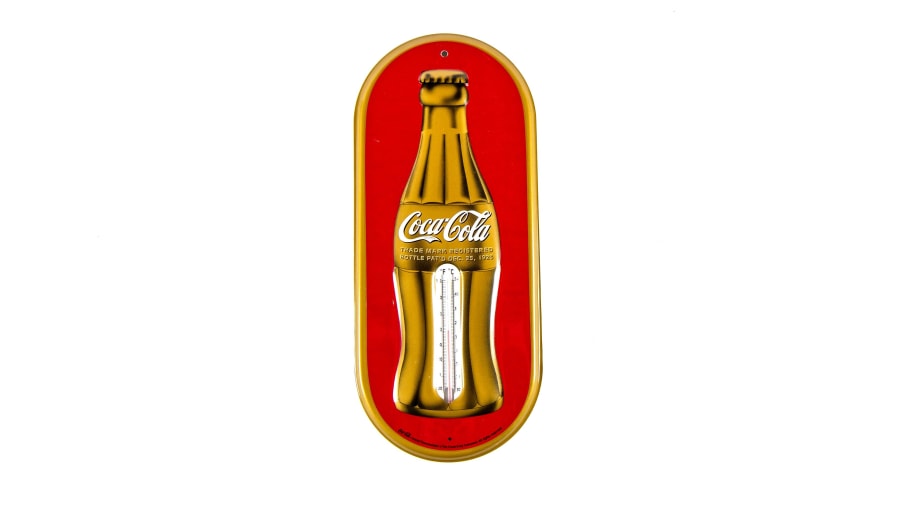 Coca-Cola Single-Sided Embossed Tin Thermometer at Kissimmee 2022 as ...