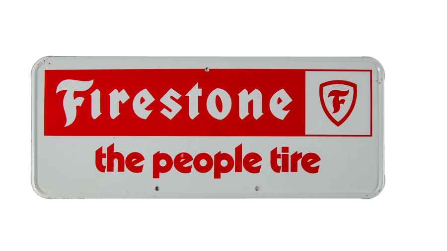 Firestone Single-Sided Embossed Tin Sign at Kissimmee 2022 as M746 ...