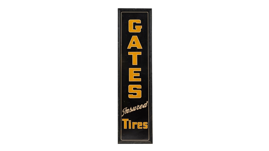 Gates Insured Tires Single-Sided Tin Sign at Kissimmee 2022 as X175 ...