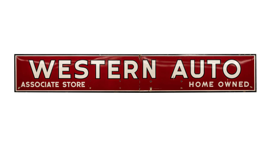 Western Auto Single-Sided Porcelain Sign at Kissimmee 2022 as X192 ...