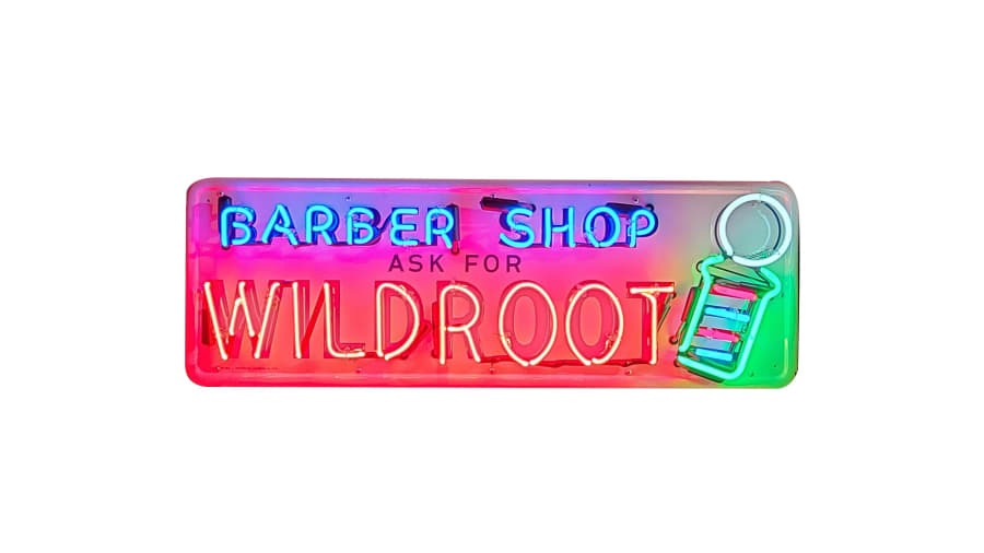 Wildroot Single-Sided Tin Neon Sign for Sale at Auction - Mecum Auctions