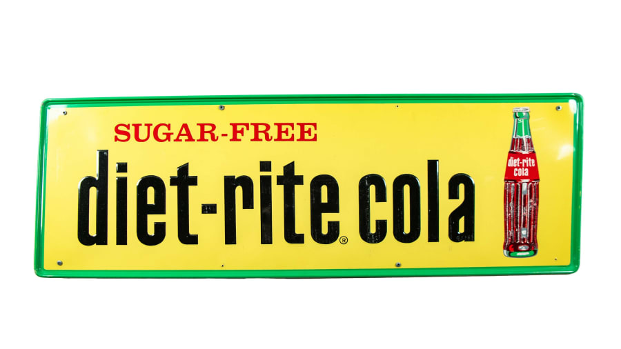 Diet-Rite Cola Single-Sided Embossed Tin Sign for Sale at Auction ...