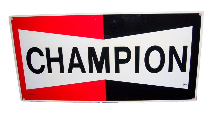 Champion Single-Sided Porcelain Sign for Sale at Auction - Mecum Auctions