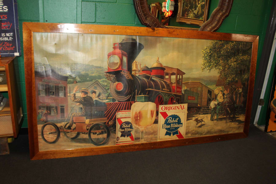 Pabst Blue Ribbon Framed Advertisement at Kissimmee Road Art 2019 as ...