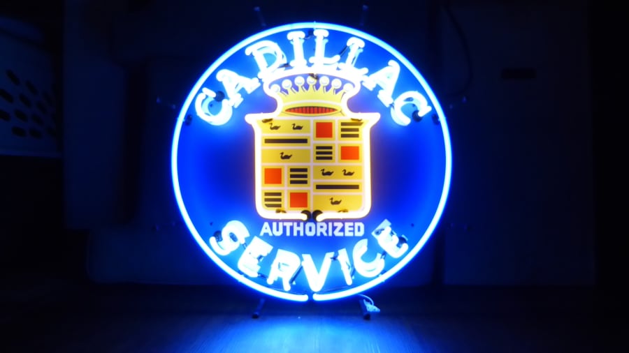 Cadillac Neon Sign Reproduction for sale at Kissimmee Road Art 2019 as ...