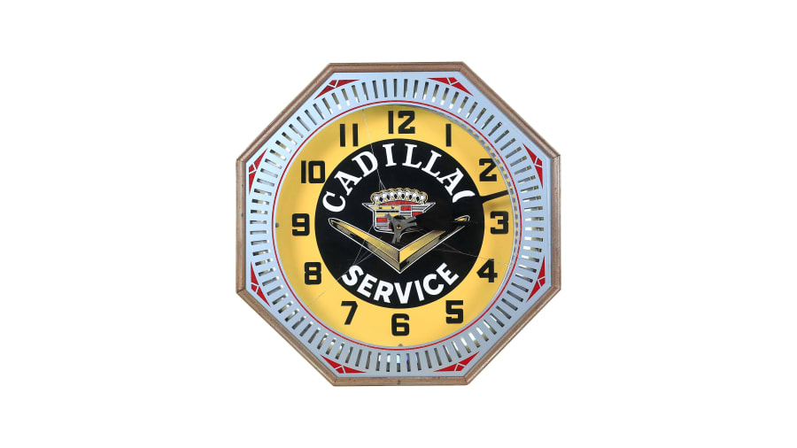 Cadillac Service Neon Clock 18x18x7 for Sale at Auction - Mecum Auctions