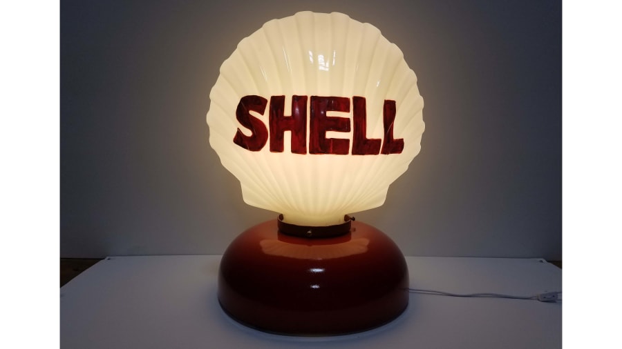 Shell Oil Milk Glass Clamshell Globe at Kissimmee Road Art 2019 as P316 ...