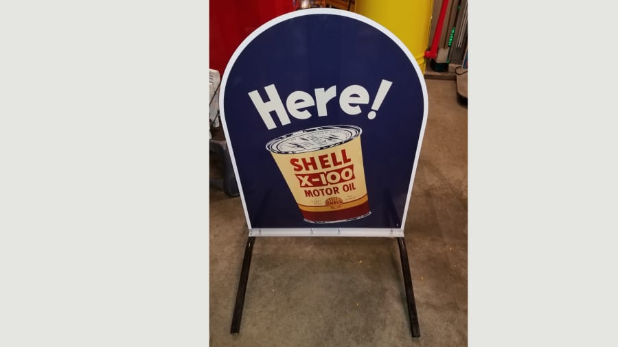 Shell Here Motor Oil Curb Sign Double Sided Plastic for Sale at Auction - Mecum Auctions