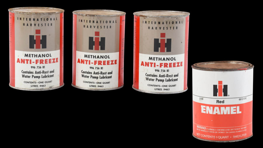 IH Red Enamel Can And 3 IH Methanol Anti-Freeze Cans Lot Of 4 for Sale ...