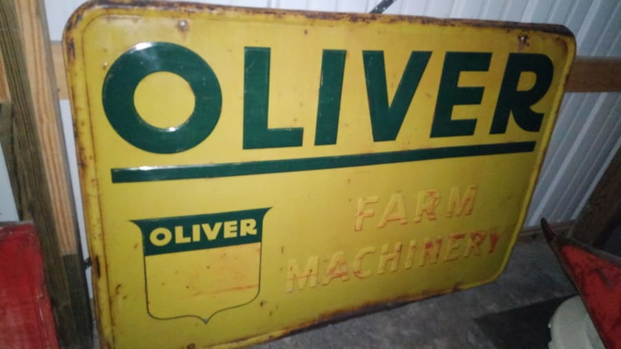 Yellow Oliver Sign SST 68x46 at Davenport 2019 as M383 - Mecum Auctions