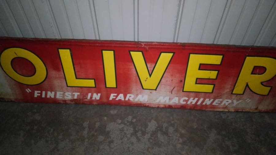 Red Oliver Sign SST 94x24 Original at Davenport 2019 as M384 - Mecum ...