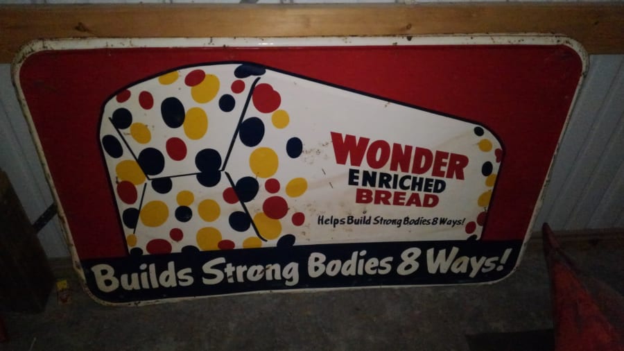 Wonder Bread Sign SST 61x37 at Davenport 2019 as M385 - Mecum Auctions