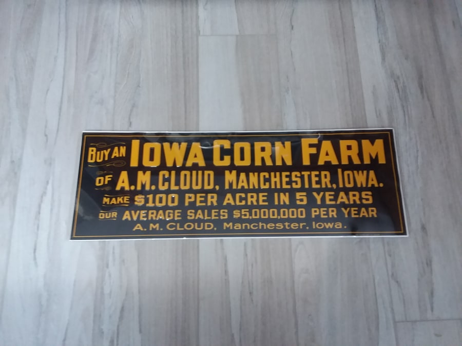 Iowa Corn Farm Sign SST 28x10 for Sale at Auction - Mecum Auctions