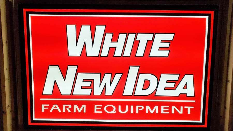 1980s White New Idea Farm Equipment Single-Sided Plastic Light Up ...
